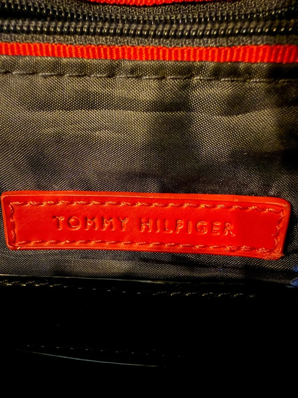 Bags | Tommy Hilfiger Black Patent Mini Crossbody Backpack With Gold ...
